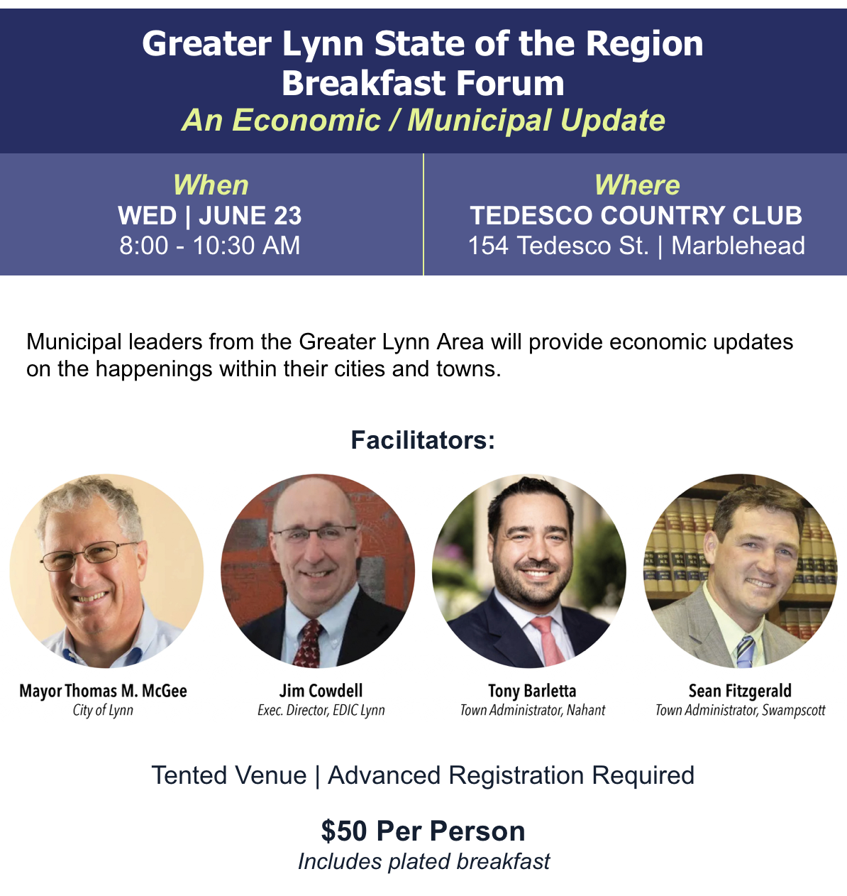 State of the Region Breakfast Forum - Greater Lynn Chamber of Commerce