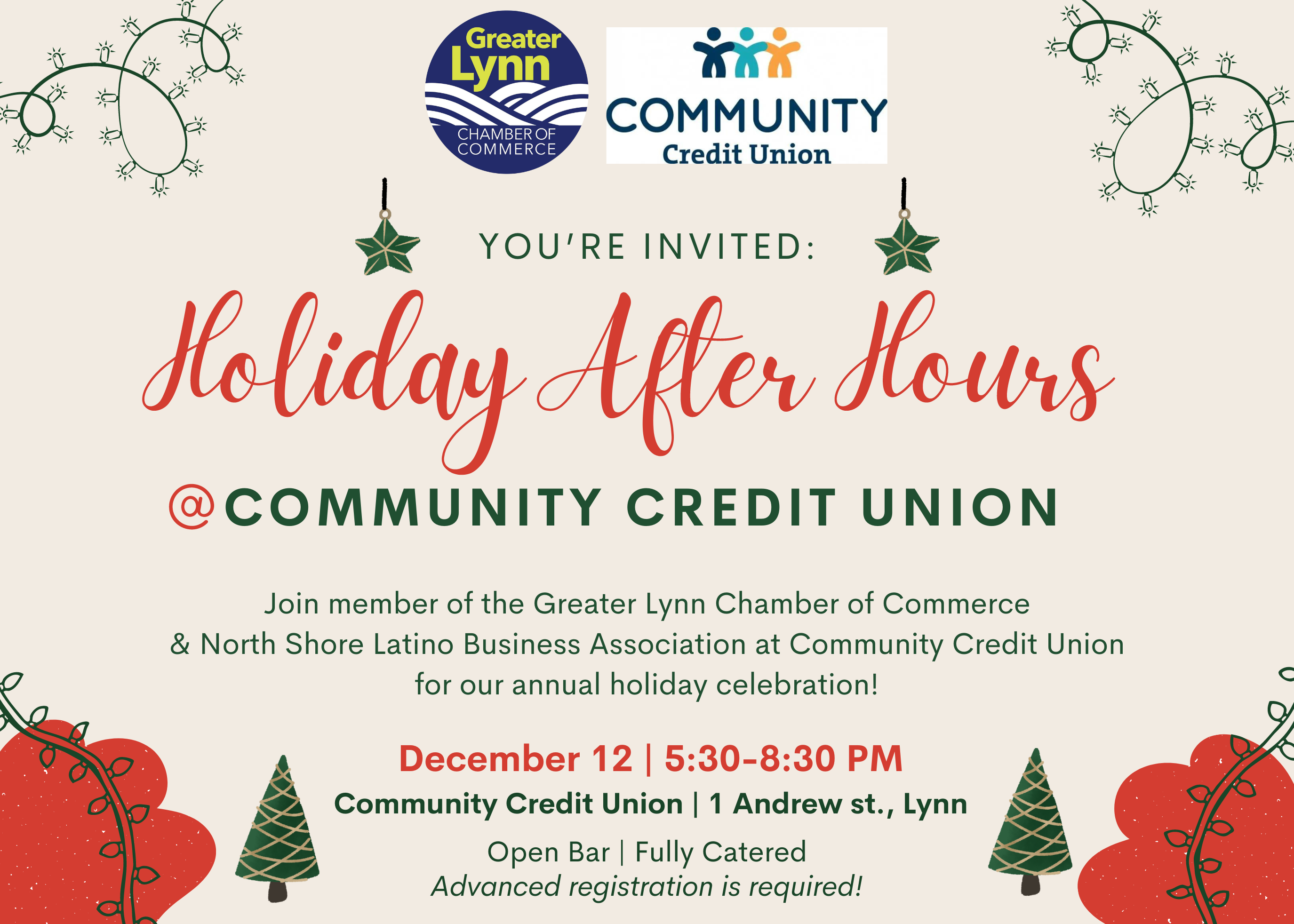 Annual Holiday After Hours at Community Credit Union! - Greater Lynn ...