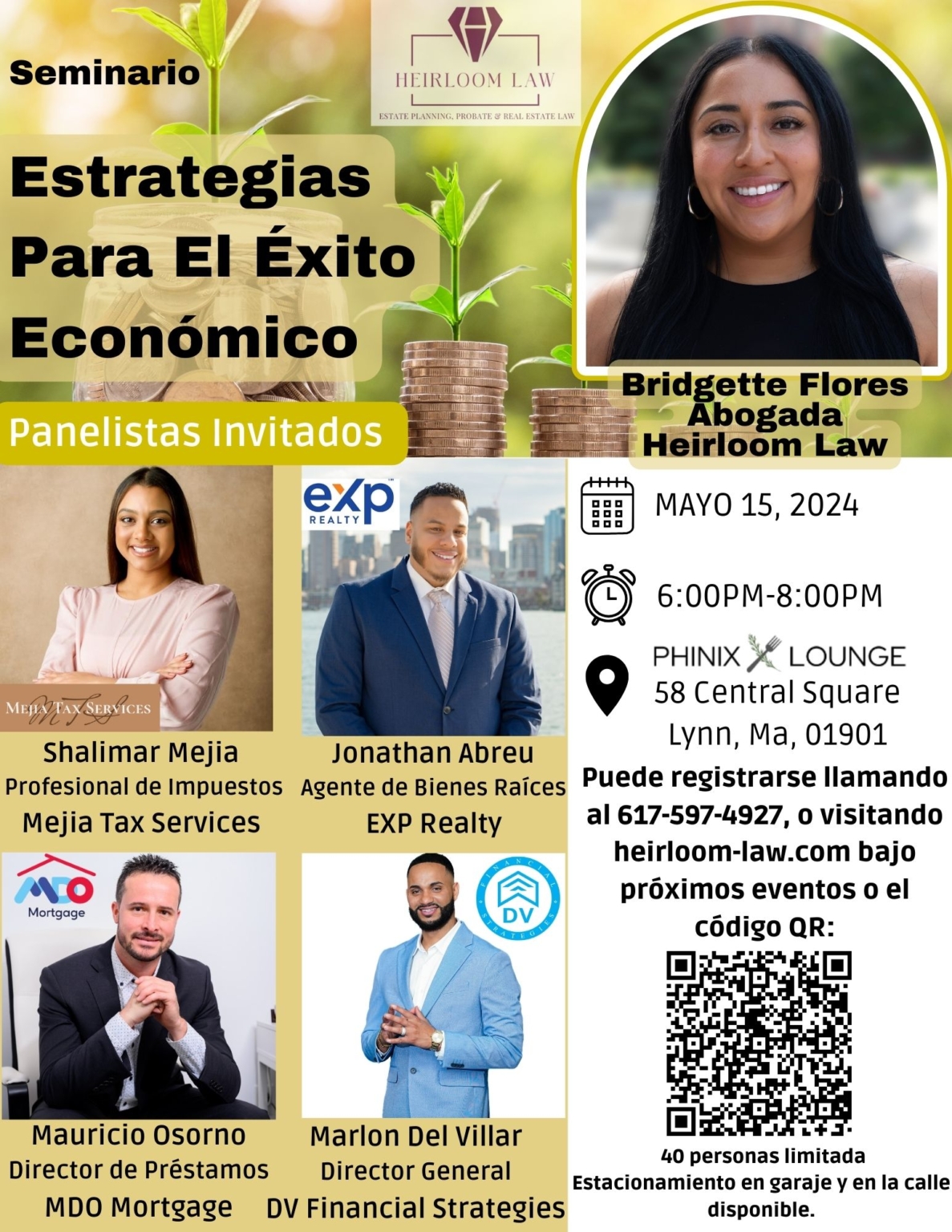 Heirloom Law Seminar: Estrategias Para El Éxito Económico - Greater ...